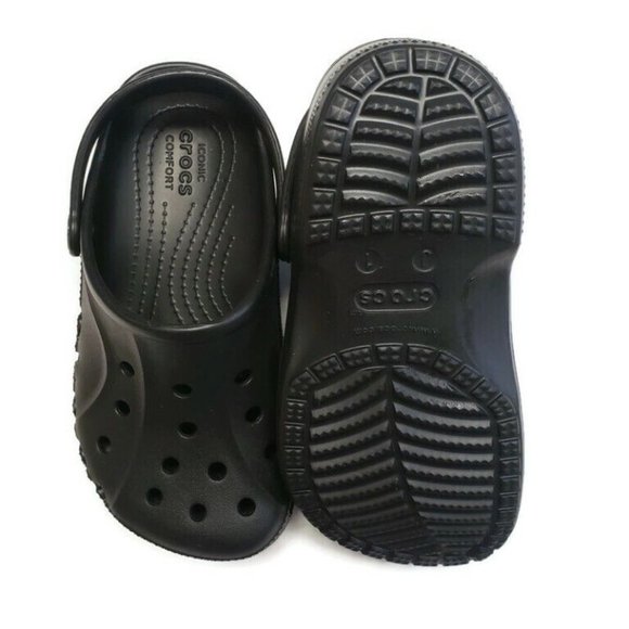 CROCS | Shoes | Crocs Junior Size J Baya Clog K Lightweight Slip On Clogs Shoes Black | Poshmark